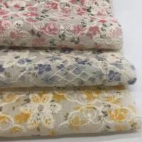 China Printed Cotton Embroidery Fabric Textile Various Yarn Count Eco Friendly M04-LK011 for sale