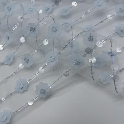 China Garment Lightweight Glitter Embroidery Fabric M13-027 for sale