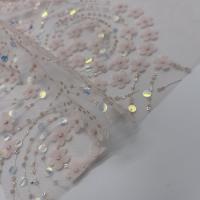 China Patterns Sparkle Sequence Embroidery Fabric M13-028 for sale