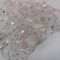 China Patterns Sparkle Sequence Embroidery Fabric M13-028 for sale