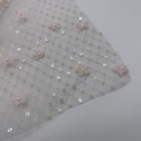 China Patterns Glitter Embroidery Fabric Lightweight M13-029 for sale