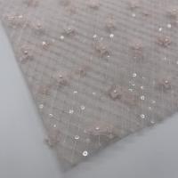 China Patterns Glitter Embroidery Fabric Lightweight M13-029 for sale