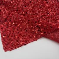 China Garment Sequins Glitter Embroidery Fabric M18-001 for sale