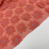 China Polyester Embroidered Cotton Voile Fabric Material Yarn Count M04-027 for sale