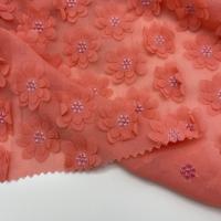 China Polyester Embroidered Cotton Voile Fabric Material Yarn Count M04-027 for sale