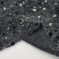 China Waterproof Durable Embroidered Sequin Lace Fabric M18-002 for sale