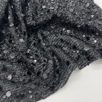 China Waterproof Durable Embroidered Sequin Lace Fabric M18-002 for sale