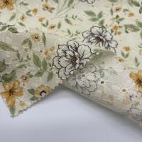 China Printed Garment embroidered cotton net fabric Material MO4-LK010 for sale