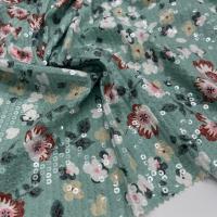 China Home Textile Sequins Embroidery Fabric Garment M13-009 for sale