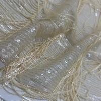 China Glittering Embroidered Fabric 100% Polyester Gold Sequin For Women Evening Dresses for sale
