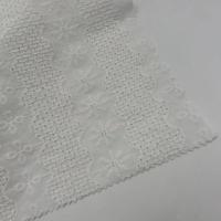 China White Embroidery Fabric With Small Mesh 100% N Breathable For Clothes Of Lining for sale