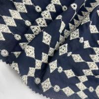 China Custom Wholesale Price Embroidery Fabric 100% Cotton Black For Home Textile for sale