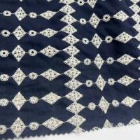 China Custom Wholesale Price Embroidery Fabric 100% Cotton Black For Home Textile for sale