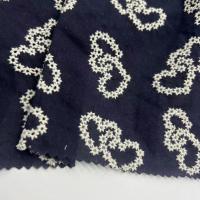 China Black Embroidery Textile 100% Cotton Fabric And 100% Cotton Thread For Curtain for sale