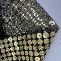 China Sequins Embroidery Fabric 100% P Gold Color For Decorate Men Sequin Shirt for sale