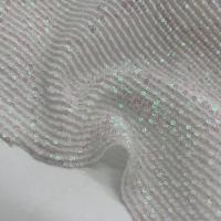 China Sequins Mesh Embroidery Fabric 100% Polyester Shiny Color For Sequin Skirts for sale