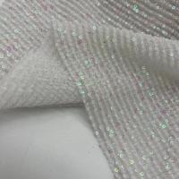 China Sequins Mesh Embroidery Fabric 100% Polyester Shiny Color For Sequin Skirts for sale