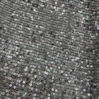 China Fashion Sequins Embroidery Fabric 95% P 5% SP silver Color For  Sequin Skirts for sale