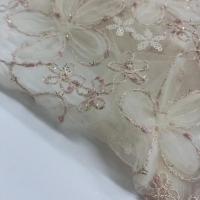 China Sequins Embroidery Fabric 100% Polyester Soft And Comfortable For Sequin Dresses for sale