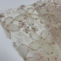 China Sequins Embroidery Fabric 100% Polyester Soft And Comfortable For Sequin Dresses for sale
