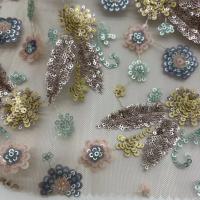 China Colorful Sequins Embroidery Cloth 100% Polyester Good For Sequin Dresses for sale