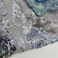 China Good Quality Sequins Embroidery Cloth 100% Polyester Good For Sequin vest for sale