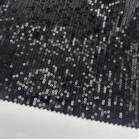China Neat Black Sequins Embroidery Fabric 95% P 5% SP For Everything Goes With Dress for sale