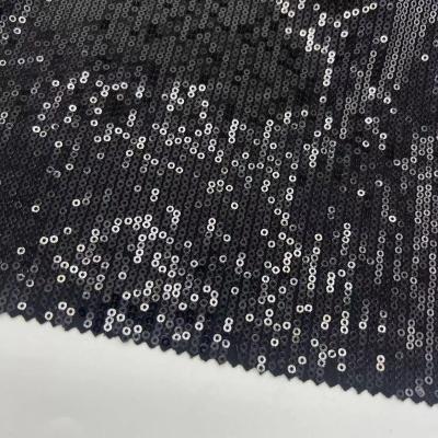 China Neat Black Sequins Embroidery Fabric 95% P 5% SP For Everything Goes With Dress for sale