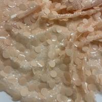 China Big Fleshcolor Sequins Embroidery Fabric  100% Polyester Fabric For Women Party Skirts for sale