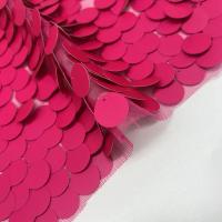 China 100% Polyester Big Pink Sequins Embroidery Fabric For Women Party Skirts for sale