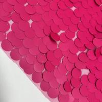 China 100% Polyester Big Pink Sequins Embroidery Fabric For Women Party Skirts for sale