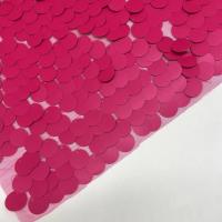 China 100% Polyester Big Pink Sequins Embroidery Fabric For Women Party Skirts for sale