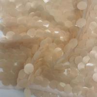 China 100% Polyester Big Beige Sequins Embroidery Fabric Various Sizes for sale