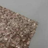 China Golden Mesh Sequins Embroidery Fabric 100% Polyester Good For Women Party Dresses for sale