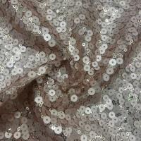 China Golden Mesh Sequins Embroidery Fabric 100% Polyester Good For Women Party Dresses for sale
