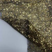 China Customization Color Mesh Sequins Embroidery Fabric 100% Polyester Good For Women Party Dresses for sale