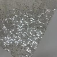 China Transparent Mesh Sequins Embroidery Fabric 100% Polyester  Unique For Women Party Dresses for sale