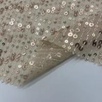 China Different Specifications Mesh Sequins Embroidery Fabric  150GSM Embroidered For Women  Dresses for sale