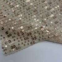 China Different Specifications Mesh Sequins Embroidery Fabric  150GSM Embroidered For Women  Dresses for sale
