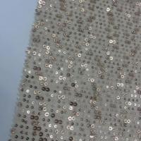 China Different Specifications Mesh Sequins Embroidery Fabric  150GSM Embroidered For Women  Dresses for sale