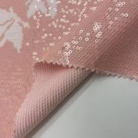 China Beautiful Mesh Sequins Embroidery Fabric  395GSM Embroidered For Party  Dresses for sale