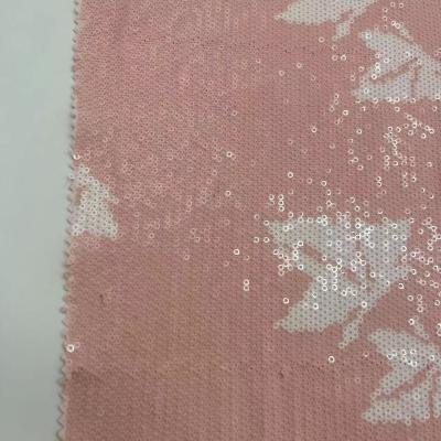 China Beautiful Mesh Sequins Embroidery Fabric  395GSM Embroidered For Party  Dresses for sale