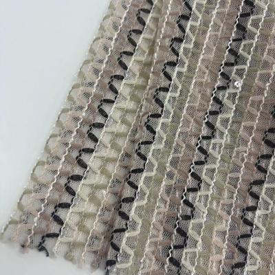 China Soft Mesh Embroidery Fabric 100% Polyester Unique For Women Garments And Bags for sale