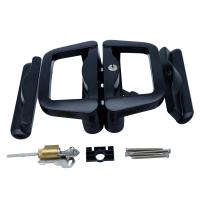China Premium Zinc Alloy Sliding Door Lock with Dual Hook Safety Latch 500 Hour Salt Spray Test for sale