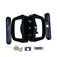 China Premium Zinc Alloy Sliding Door Lock with Dual Hook Safety Latch 500 Hour Salt Spray Test for sale