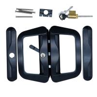 China Premium Zinc Alloy Sliding Door Lock with Dual Hook Safety Latch 500 Hour Salt Spray Test for sale