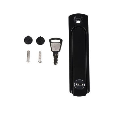 China Concealed Sliding Door Handle with Key Cylinder Zinc Alloy Construction for sale