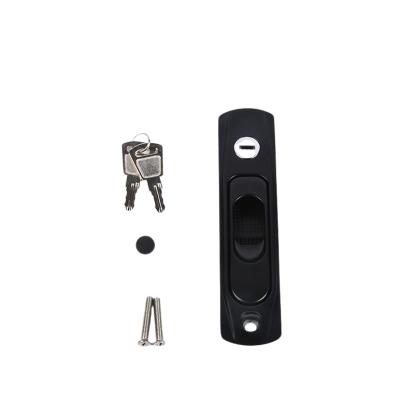China Durable Zinc Alloy Hidden Sliding Door Handle with Key Locking Security Fluorocarbon Coating for sale