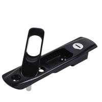 China Durable Zinc Alloy Hidden Sliding Door Handle with Key Locking Security Fluorocarbon Coating for sale