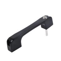 China Zinc Alloy Square Shaft Door Handle with Key Lock Fluorocarbon Coating for sale